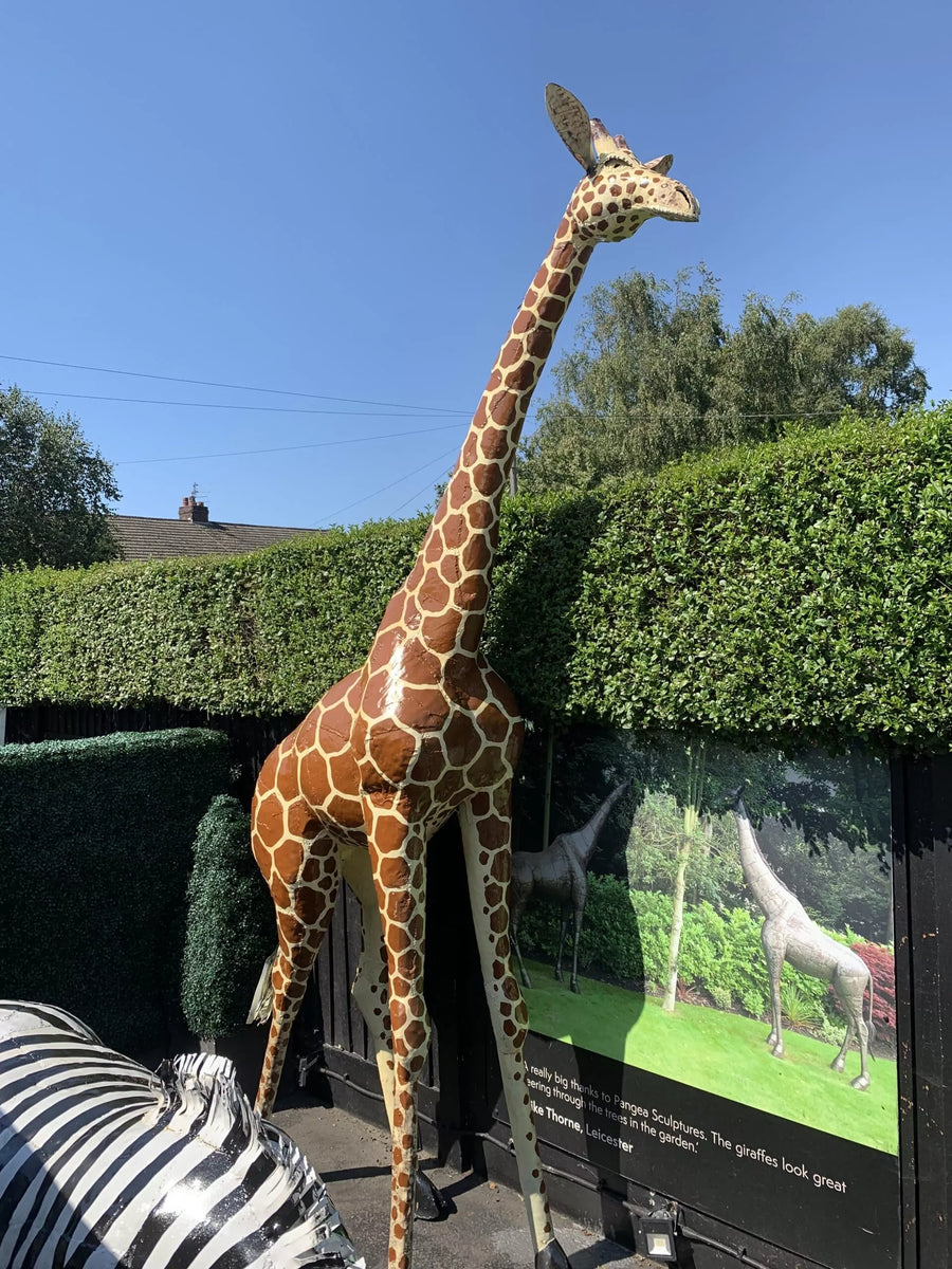 14ft Painted Giraffe – Backyard Bliss